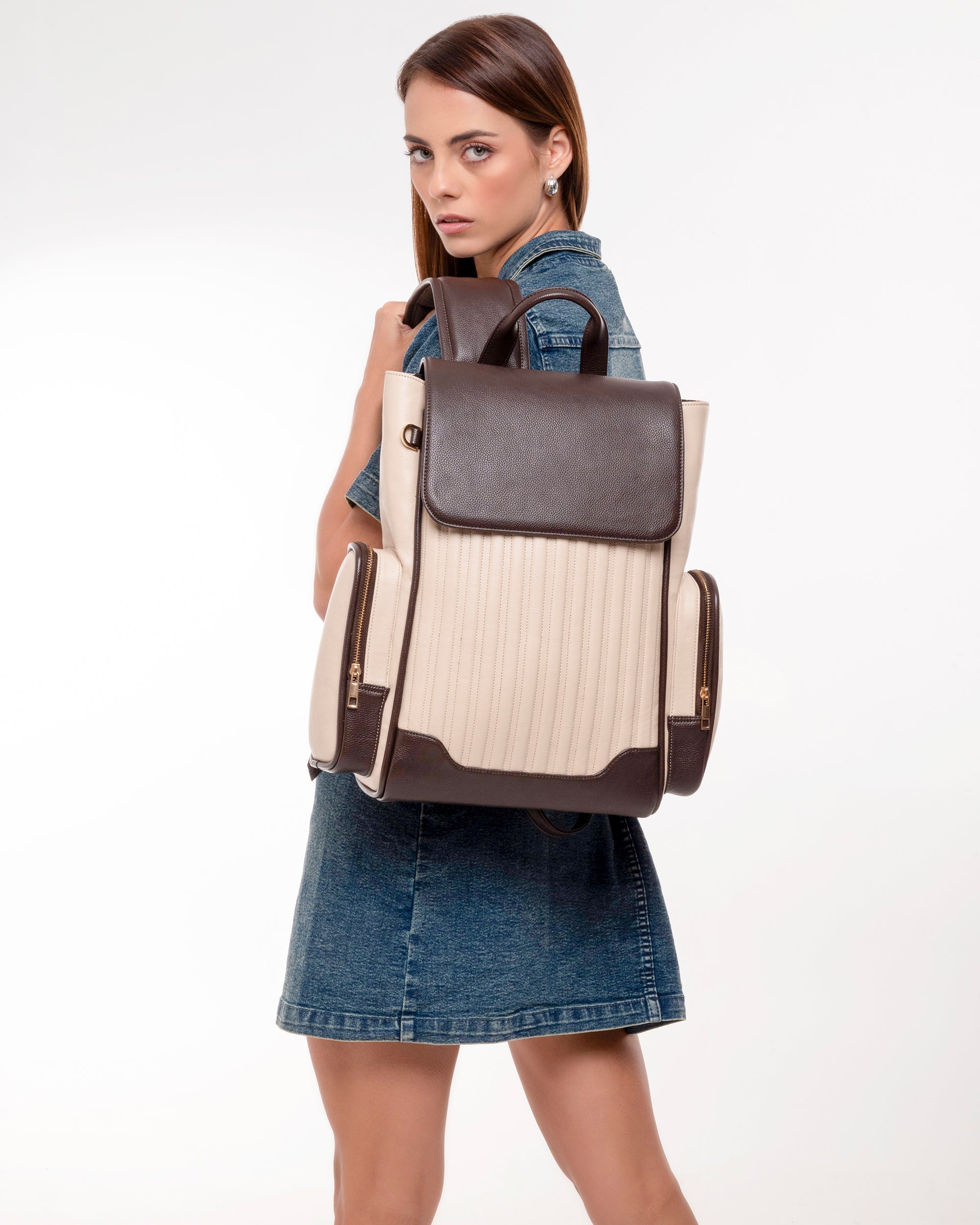 Brown Mono Nomad Backpack – Suave Bags